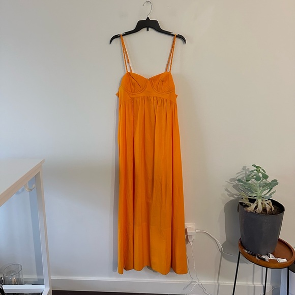 FARM Rio | Dresses | New Farm Rio Orange Yellow Cotton Maxi Dress ...
